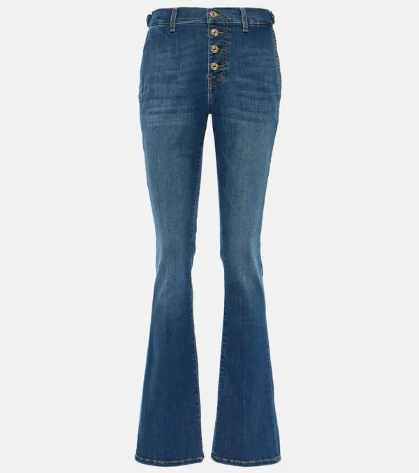 7 For All Mankind High-rise Bootcut Jeans - Blue