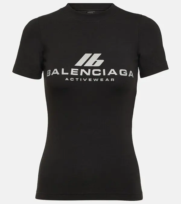 Balenciaga Logo Cotton-blend Jersey T-shirt