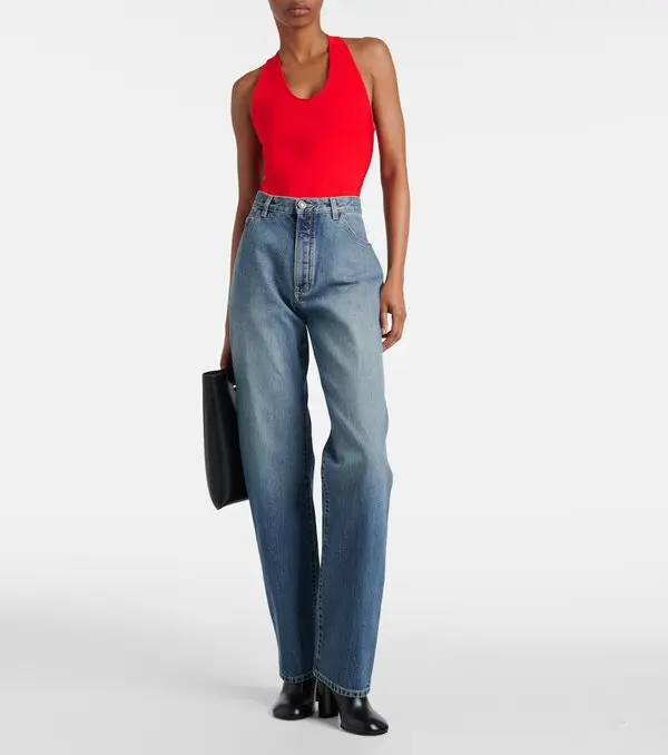 Alaïa Jersey Bodysuit - Red
