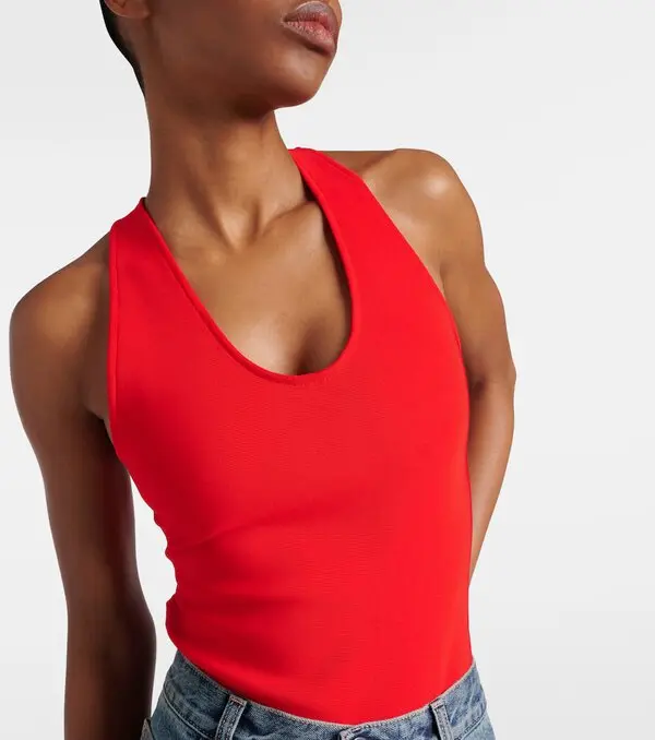 Alaïa Jersey Bodysuit - Red