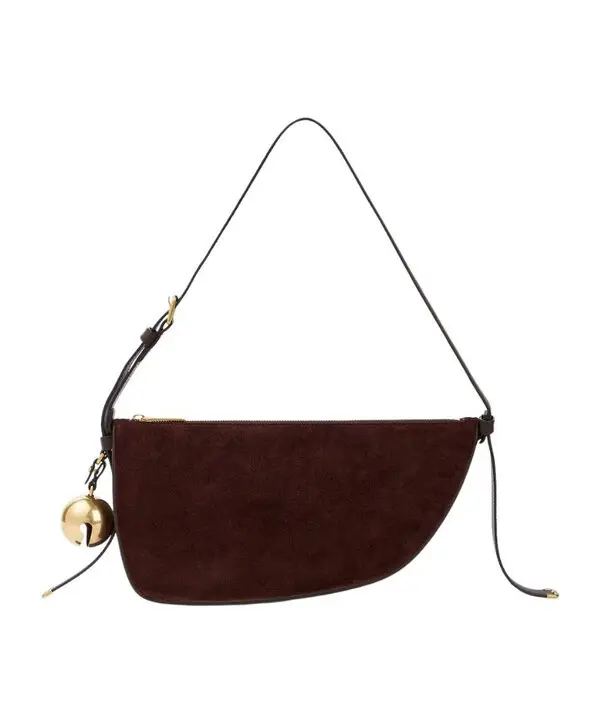 Burberry Shield Small Suede Shoulder Bag