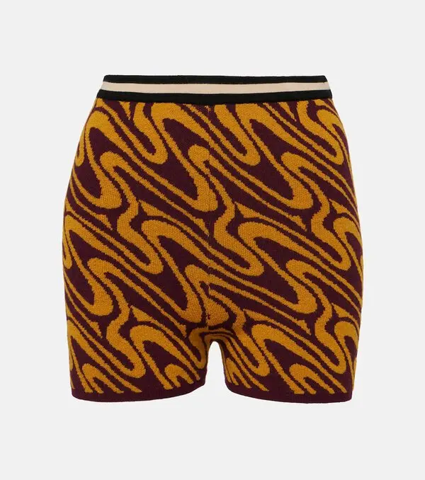 Dries Van Noten High-rise Jacquard Shorts