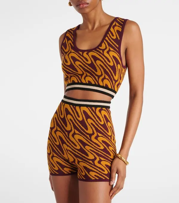 Dries Van Noten High-rise Jacquard Shorts