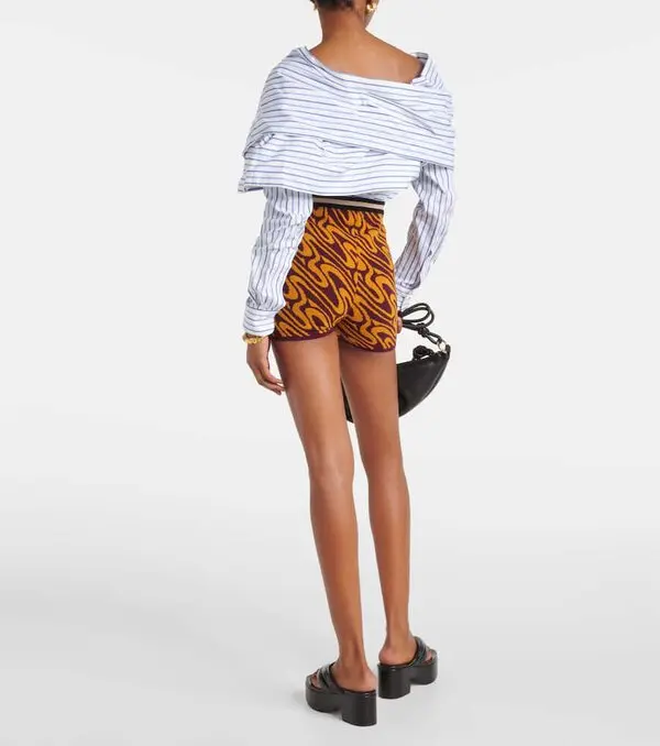 Dries Van Noten High-rise Jacquard Shorts