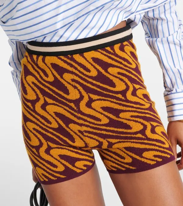Dries Van Noten High-rise Jacquard Shorts