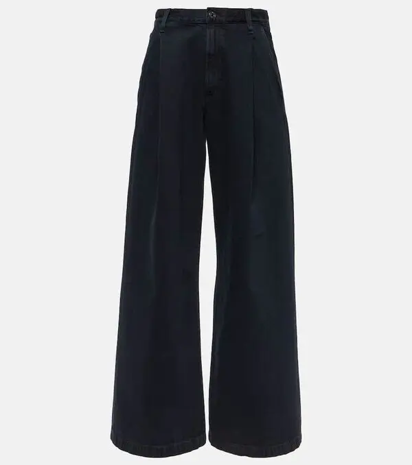 AGOLDE Ellis Low-rise Wide-leg Jeans - Black
