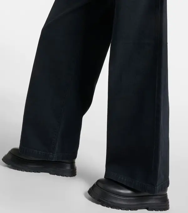 AGOLDE Ellis Low-rise Wide-leg Jeans - Black