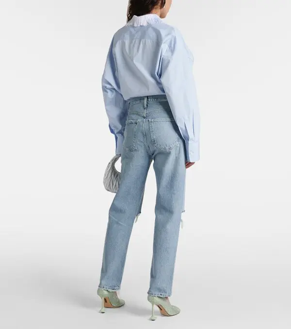 AGOLDE 90s Distressed Mid-rise Straight Jeans