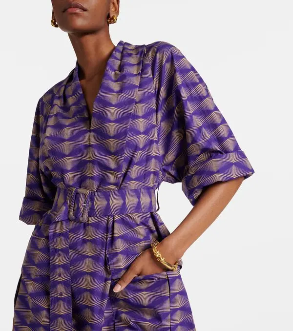 Dries Van Noten Printed Cotton Poplin Minidress