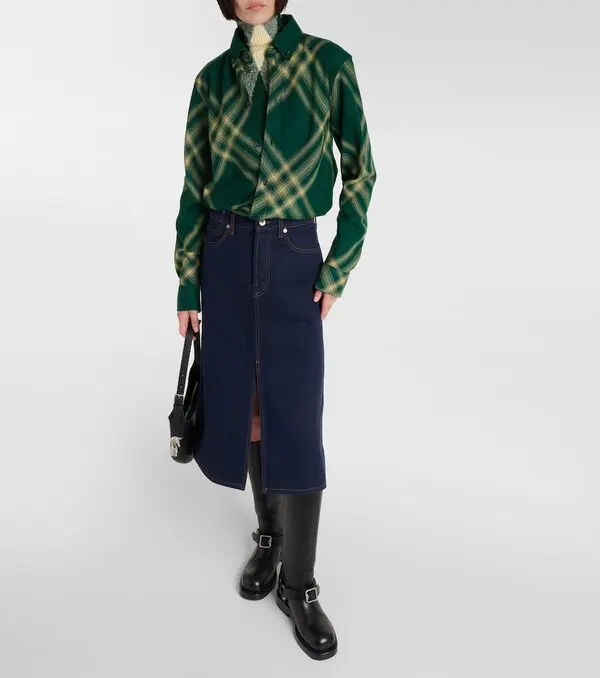 Burberry Checked Wool Shirt