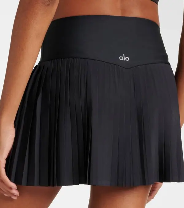 Alo Yoga Grand Slam Pleated Skirt In Black - 20% Off | Editorialist