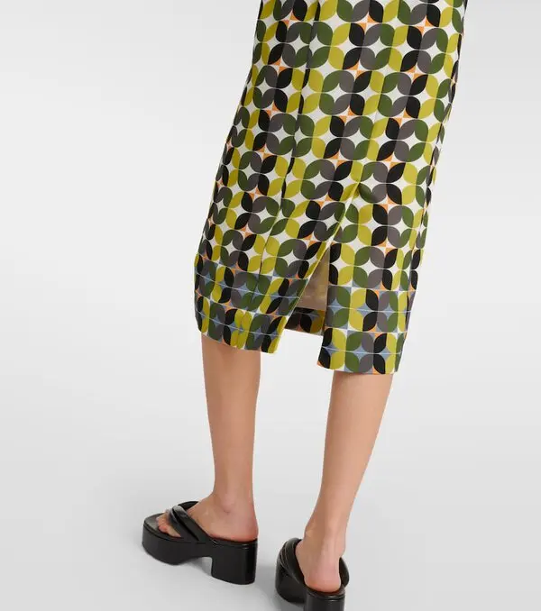 Dries Van Noten Printed Crêpe Midi Dress