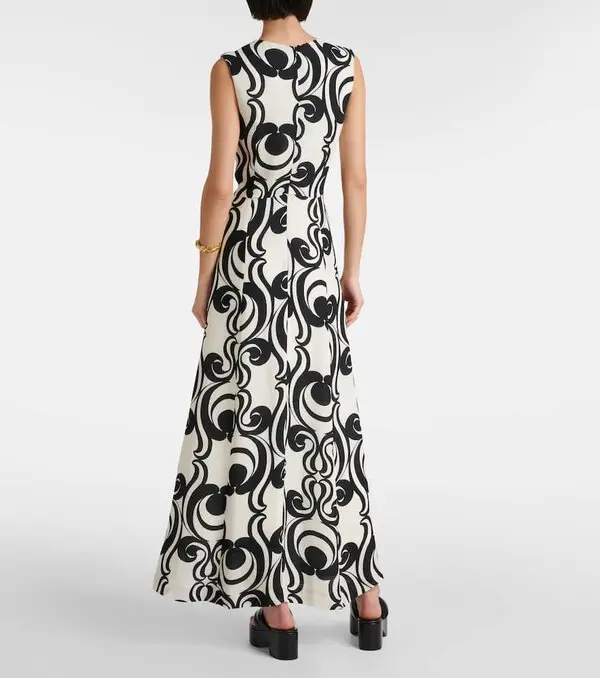 Dries Van Noten Printed Crêpe Maxi Dress