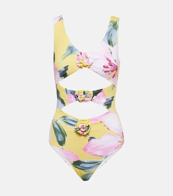 ALEXANDRA MIRO Beth Floral Cutout Swimsuit - Multicoloured