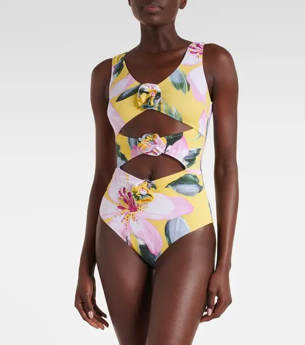 ALEXANDRA MIRO Beth Floral Cutout Swimsuit
