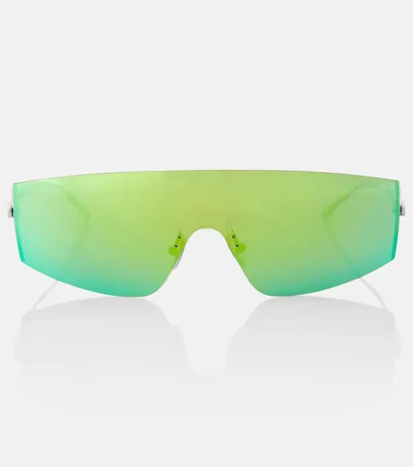 Bottega Veneta Light Ribbon Shield Sunglasses - Silver