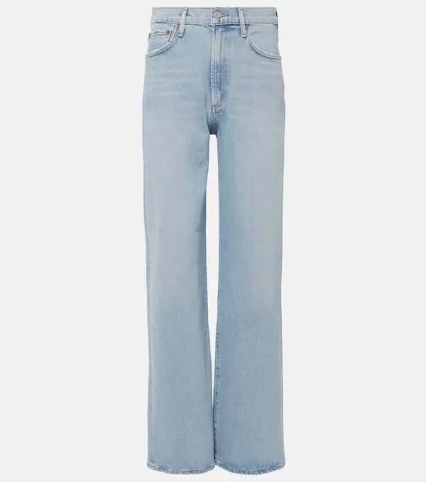 AGOLDE Harper Mid-rise Straight Jeans - Blue