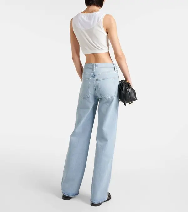 AGOLDE Harper Mid-rise Straight Jeans - Blue