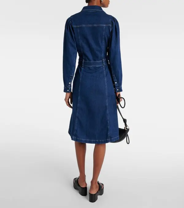 7 For All Mankind Denim Midi Dress