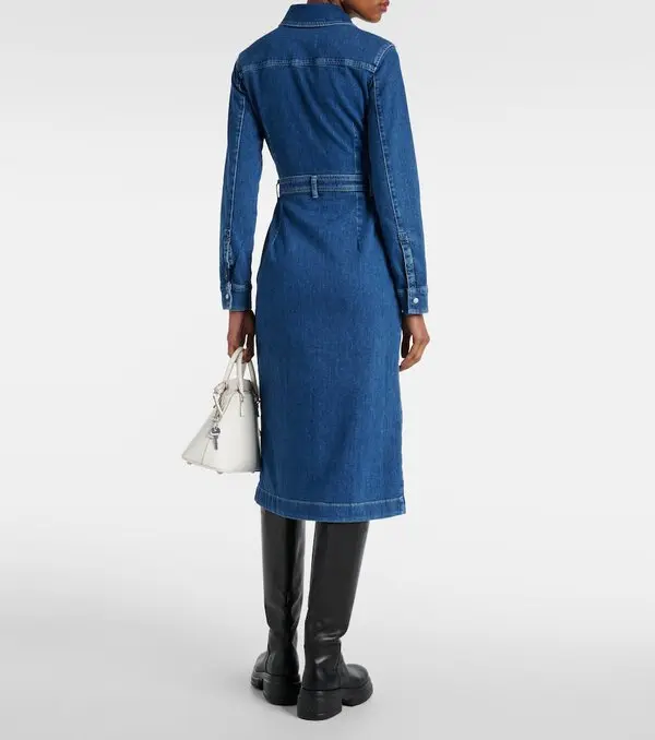 7 For All Mankind Denim Midi Dress