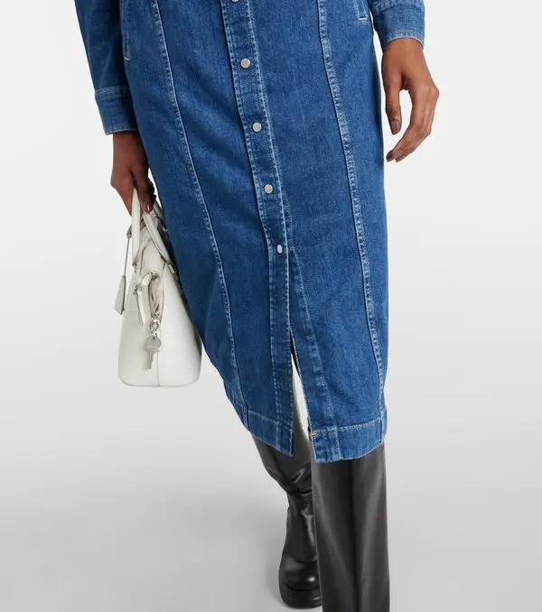7 For All Mankind Denim Midi Dress
