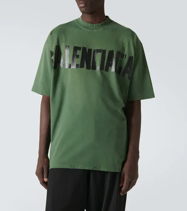 Balenciaga Tape Cotton-blend Jersey T-shirt