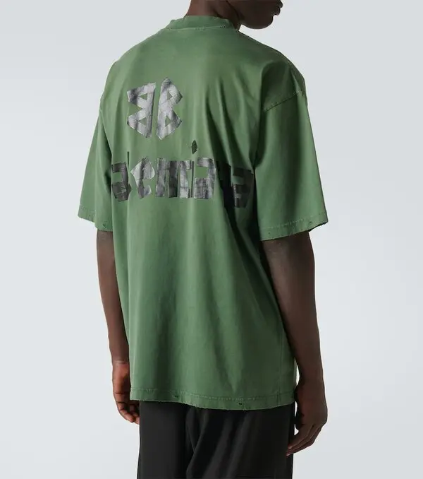 Balenciaga Tape Cotton-blend Jersey T-shirt