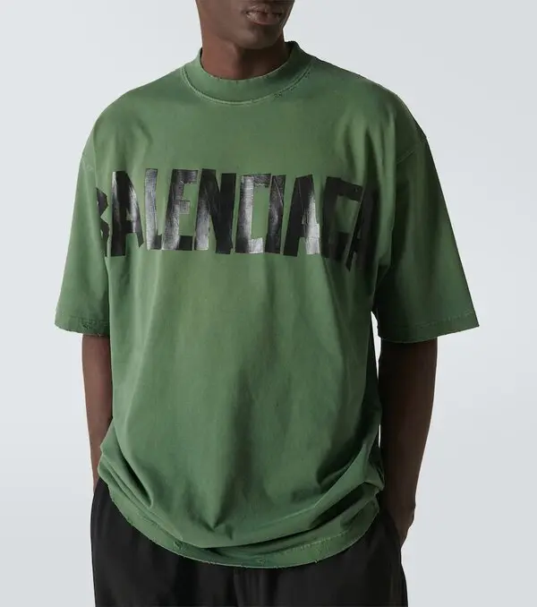 Balenciaga Tape Cotton-blend Jersey T-shirt
