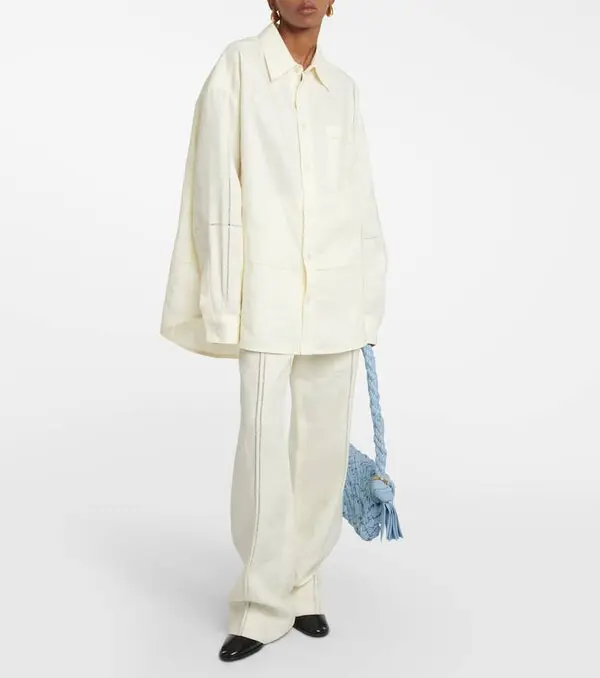 Bottega Veneta Oversized Linen Shirt