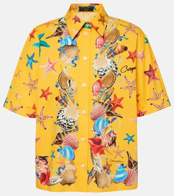 Dolce & Gabbana Capri Printed Cotton Shirt