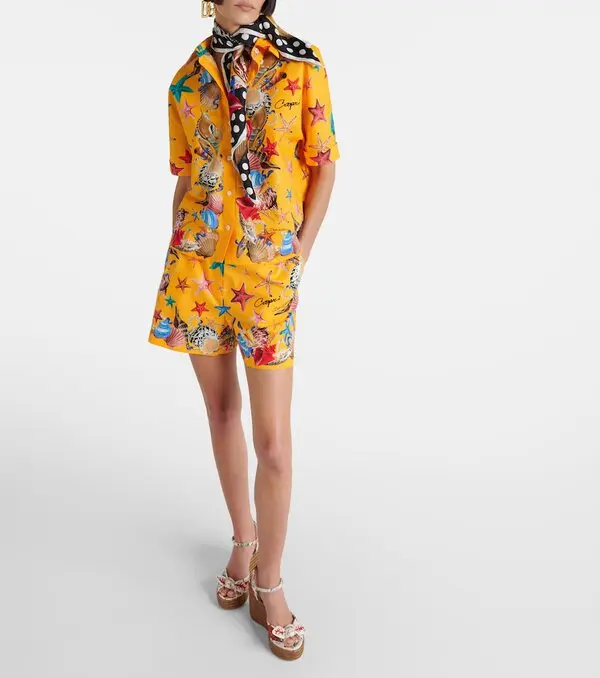 Dolce & Gabbana Capri Printed Cotton Shirt