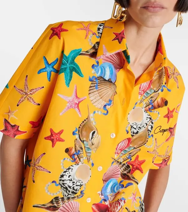 Dolce & Gabbana Capri Printed Cotton Shirt