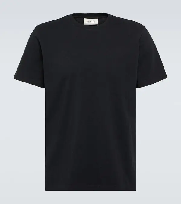 FRAME Logo Cotton Jersey T-shirt - Black
