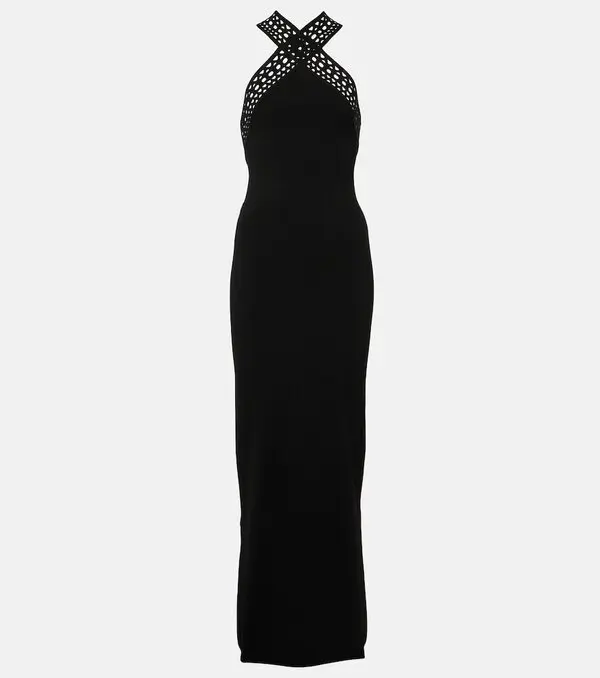 Alaïa Vienne Halterneck Gown - Black