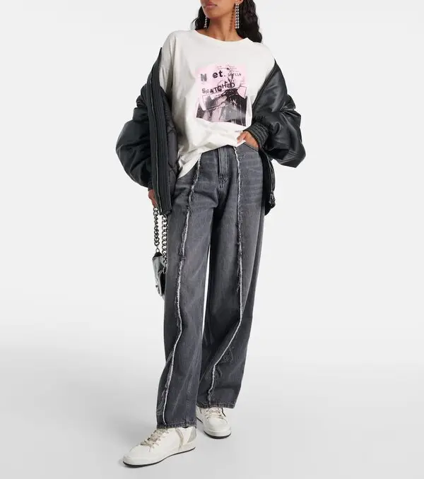 GOLDEN GOOSE Ball Star Glitter Leather Sneakers