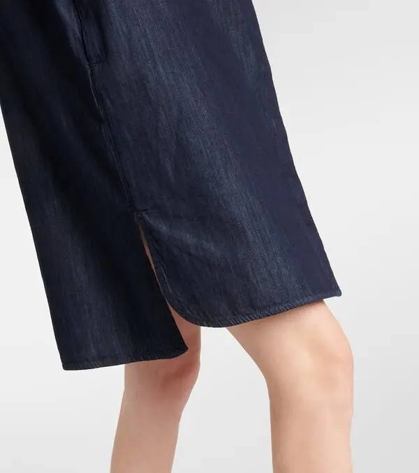 Max Mara Embroidered Denim Mini Dress