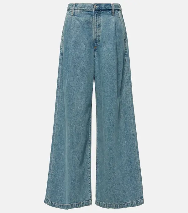 AGOLDE Ellis Mid-rise Wide-leg Jeans - Blue