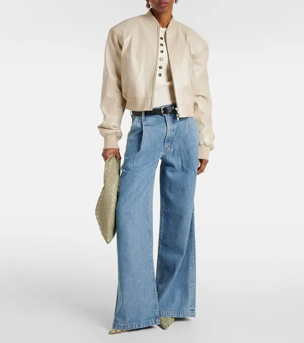 AGOLDE Ellis Mid-rise Wide-leg Jeans - Blue