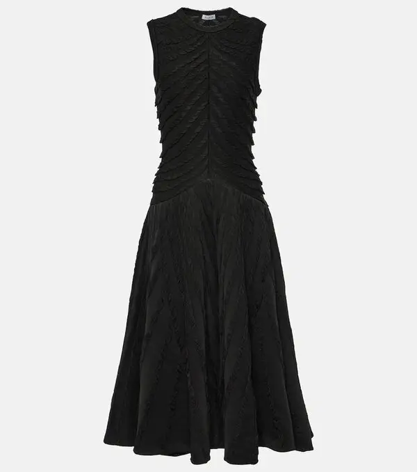 Alaïa Gathered Midi Dress
