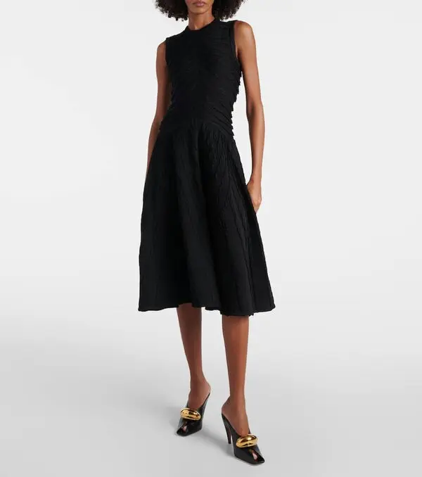 Alaïa Gathered Midi Dress