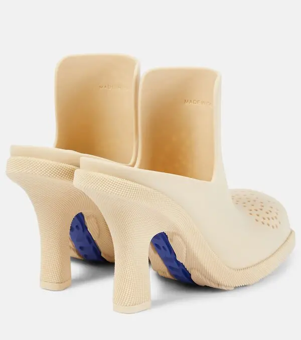 Burberry Highland Rubber Mules - Beige