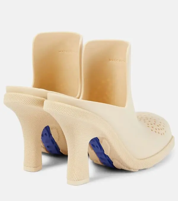 Burberry Highland Rubber Mules - Beige
