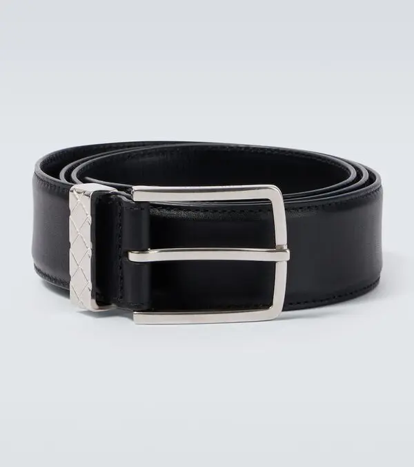 Bottega Veneta Leather Belt - Black
