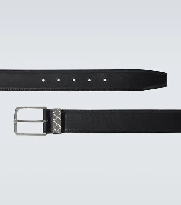 Bottega Veneta Leather Belt - Black