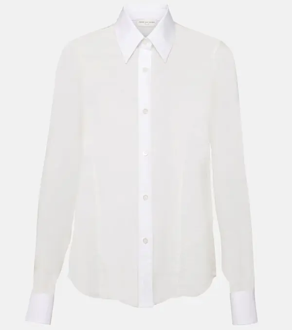 Dries Van Noten Silk And Cotton Shirt - White