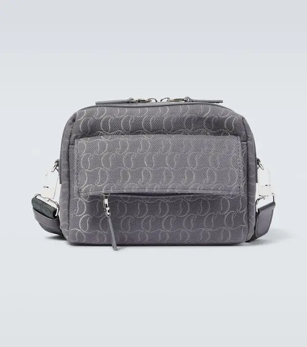 CHRISTIAN LOUBOUTIN Zip N Flap Messenger Bag - Grey