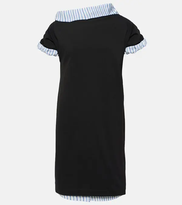 Dries Van Noten Cotton Jersey Midi Dress - Black