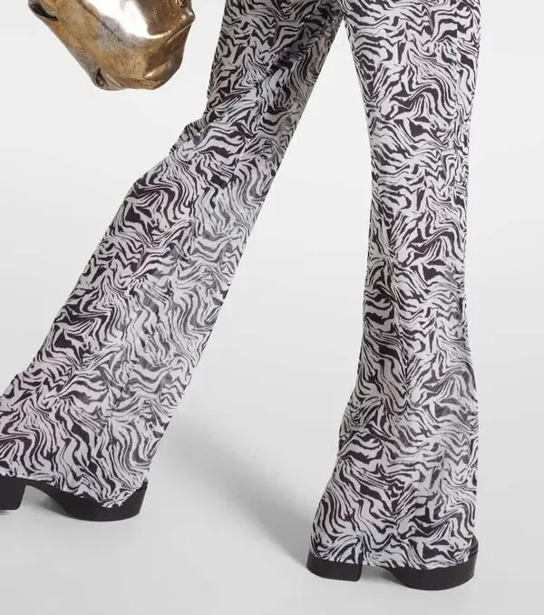 BANANHOT Zebra-print Wide-leg Pants