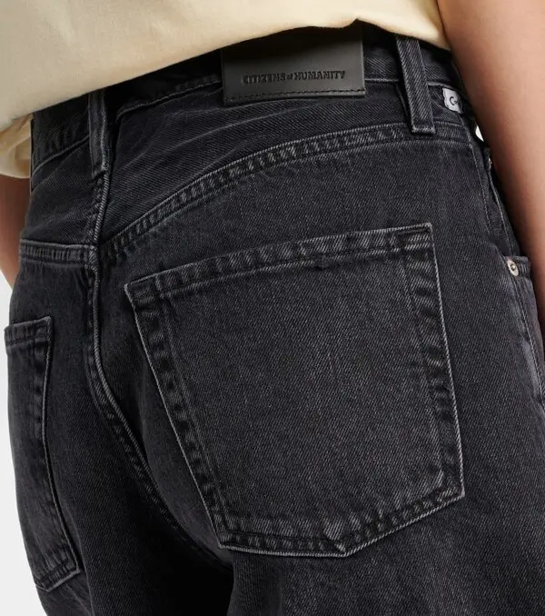 Citizens Of Humanity Ayla High-rise Denim Shorts - Black