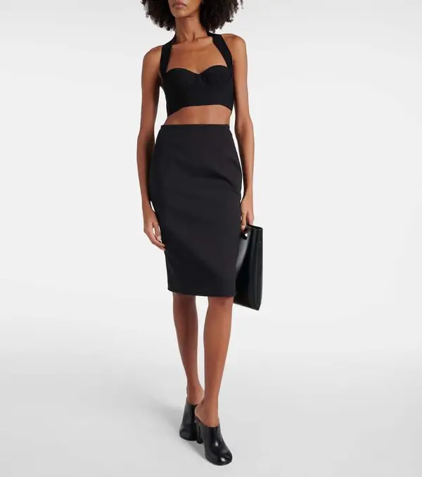 Alaïa Ruched Pencil Skirt